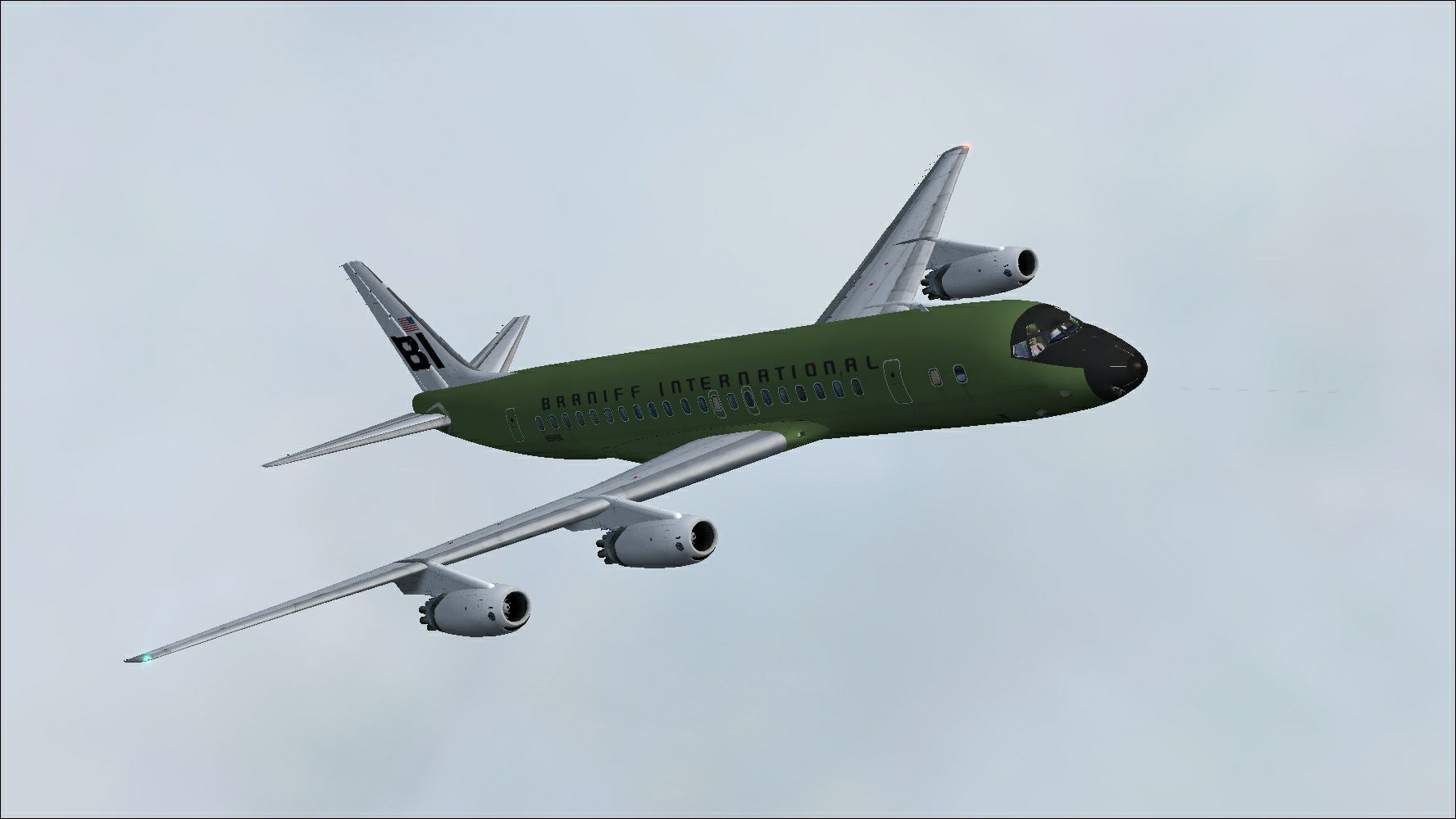 Braniff International Douglas DC 8 Green Jellybean For FSX braniff-international-douglas-dc-8-green-jellybean-for-fsx