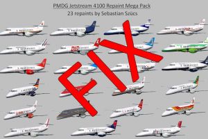 Jetstream 4100 Mega Repaint Pack Fix for FSX