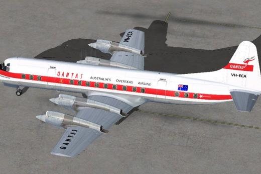 Qantas Lockheed Electra for FS2004