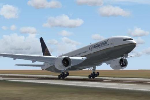 FS2000 Continental Boeing 777-200 for FS98-FS2000