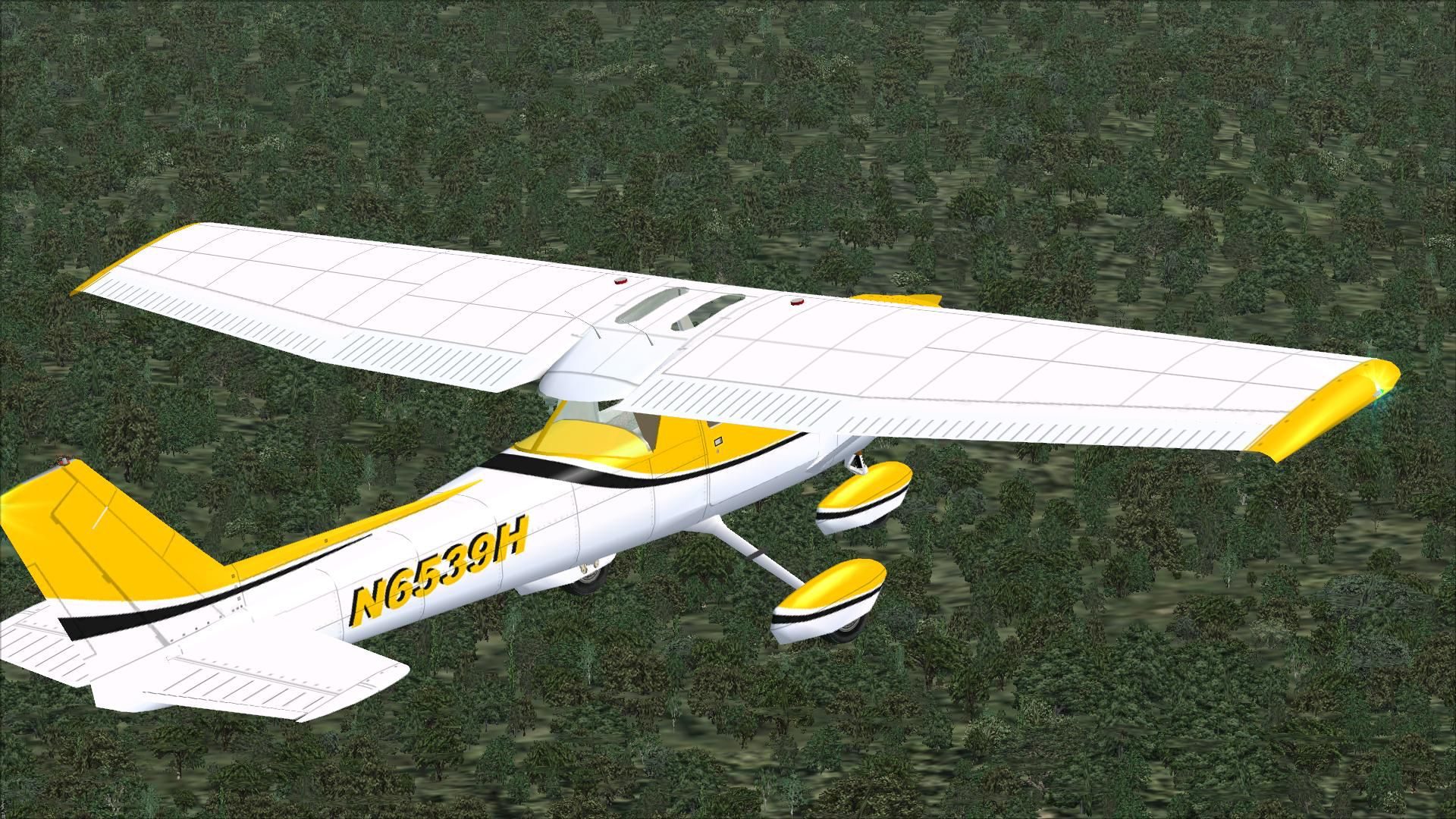 Yellow And White Cessna 152 for FSX