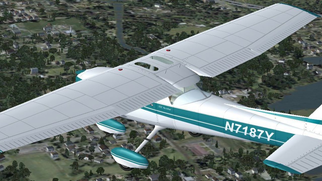 Blue And White Cessna 152 for FSX