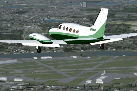 Green/White Cessna C182 Skylane for FSX