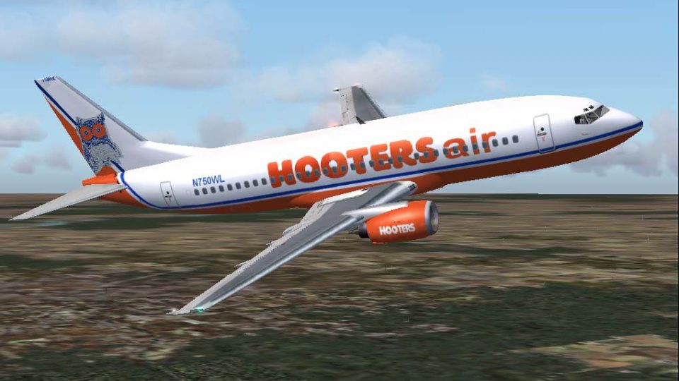 Hooter's Air Boeing 737-3G7 N750WL for FS2004