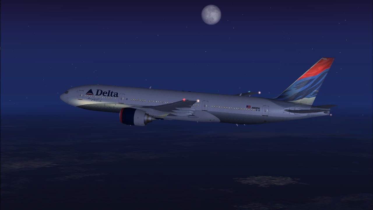 Delta Airlines Boeing 777-232ER N864DA "The Soaring Spirit" for FSX