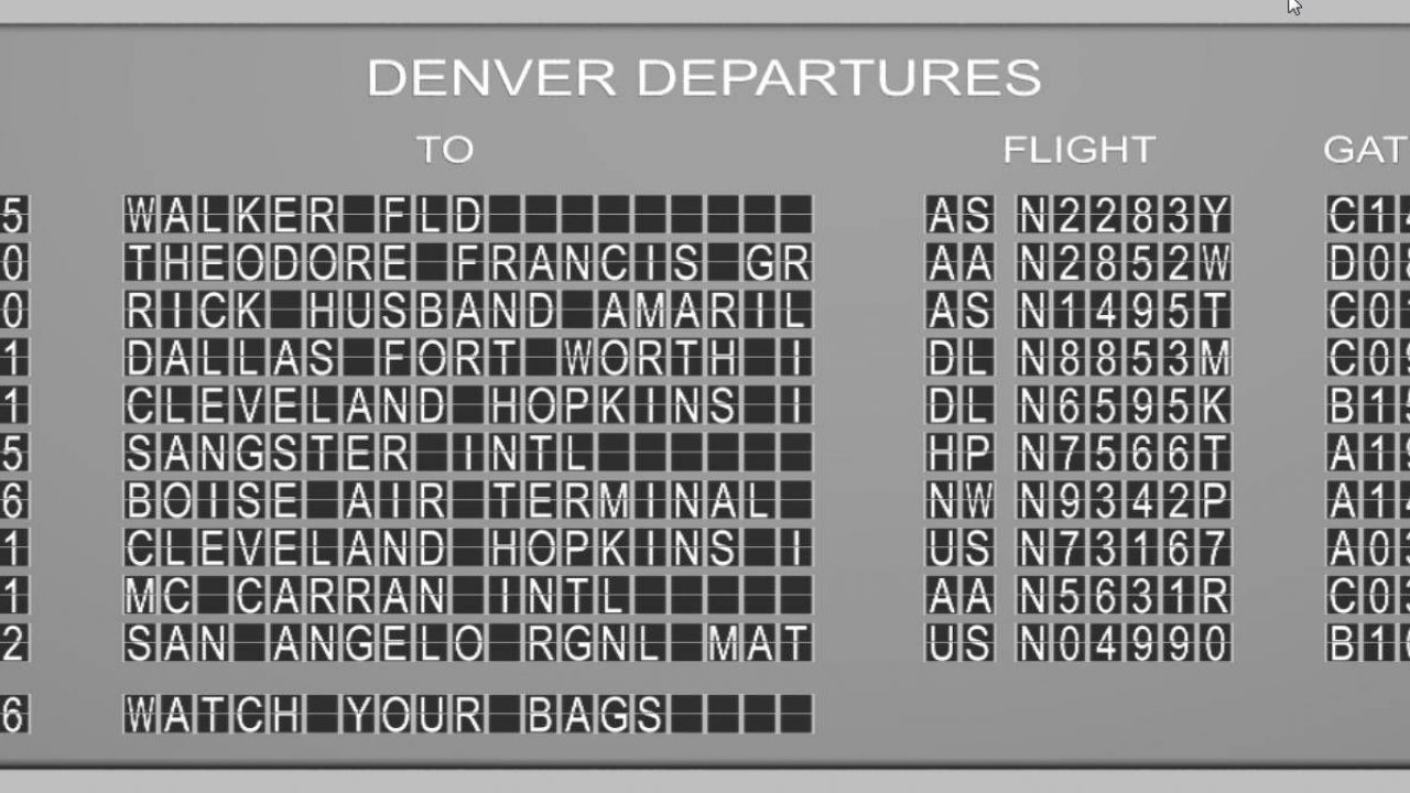 Split Flap Display for FSX