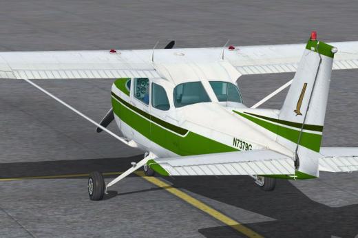 Green Cessna Skyhawk 172 for FSX