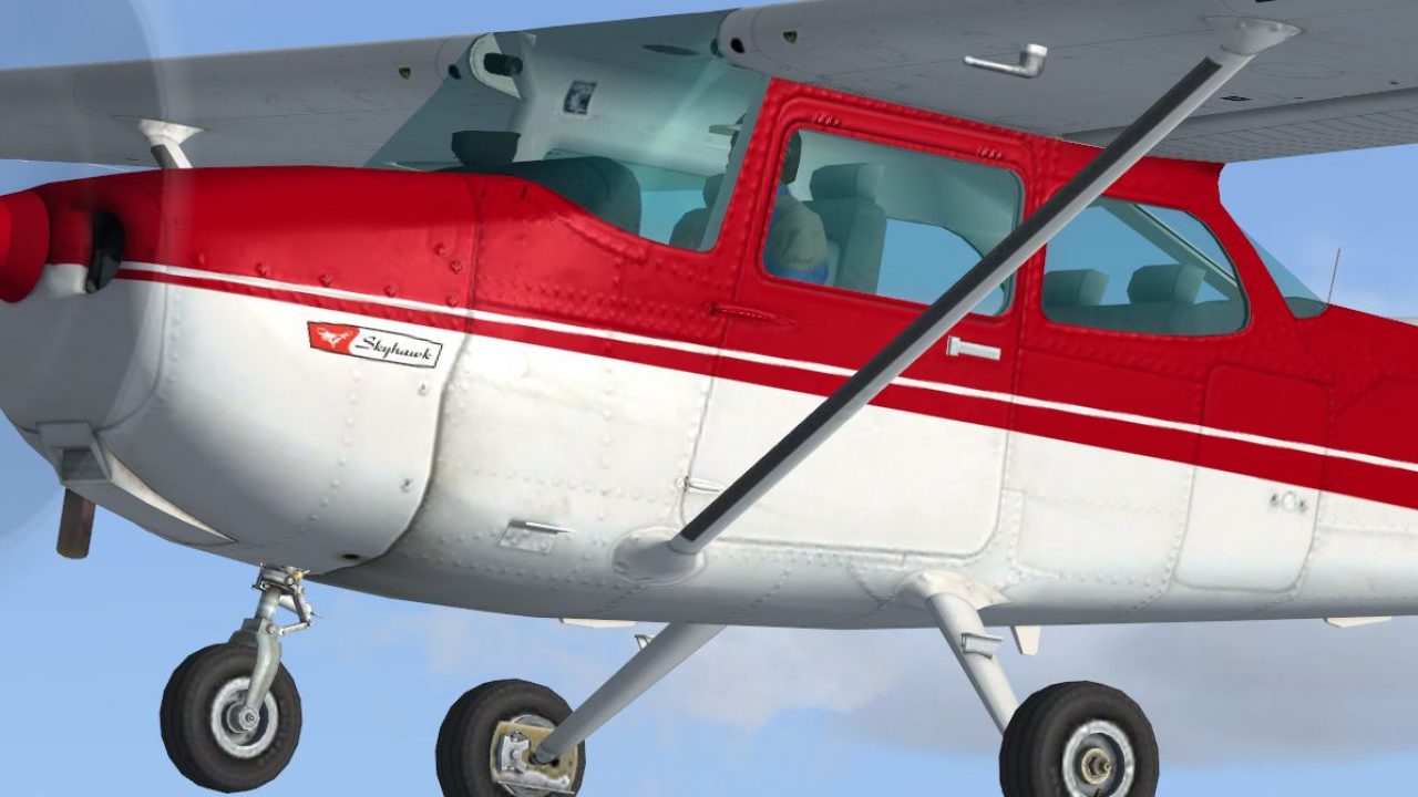 Red And White Cessna 172 N1272T for FSX