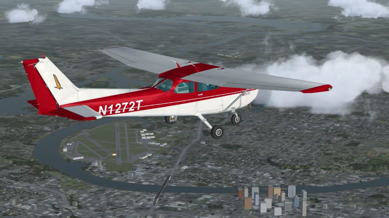 Red And White Cessna 172 N1272T for FSX