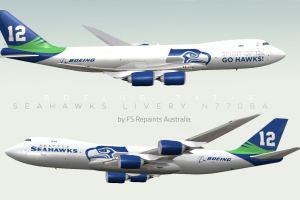 Seattle Seahawks Boeing 747-8 N770BA for FSX