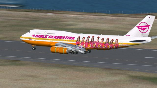 Girls' Generation Airlines Boeing 747-400 for FSX