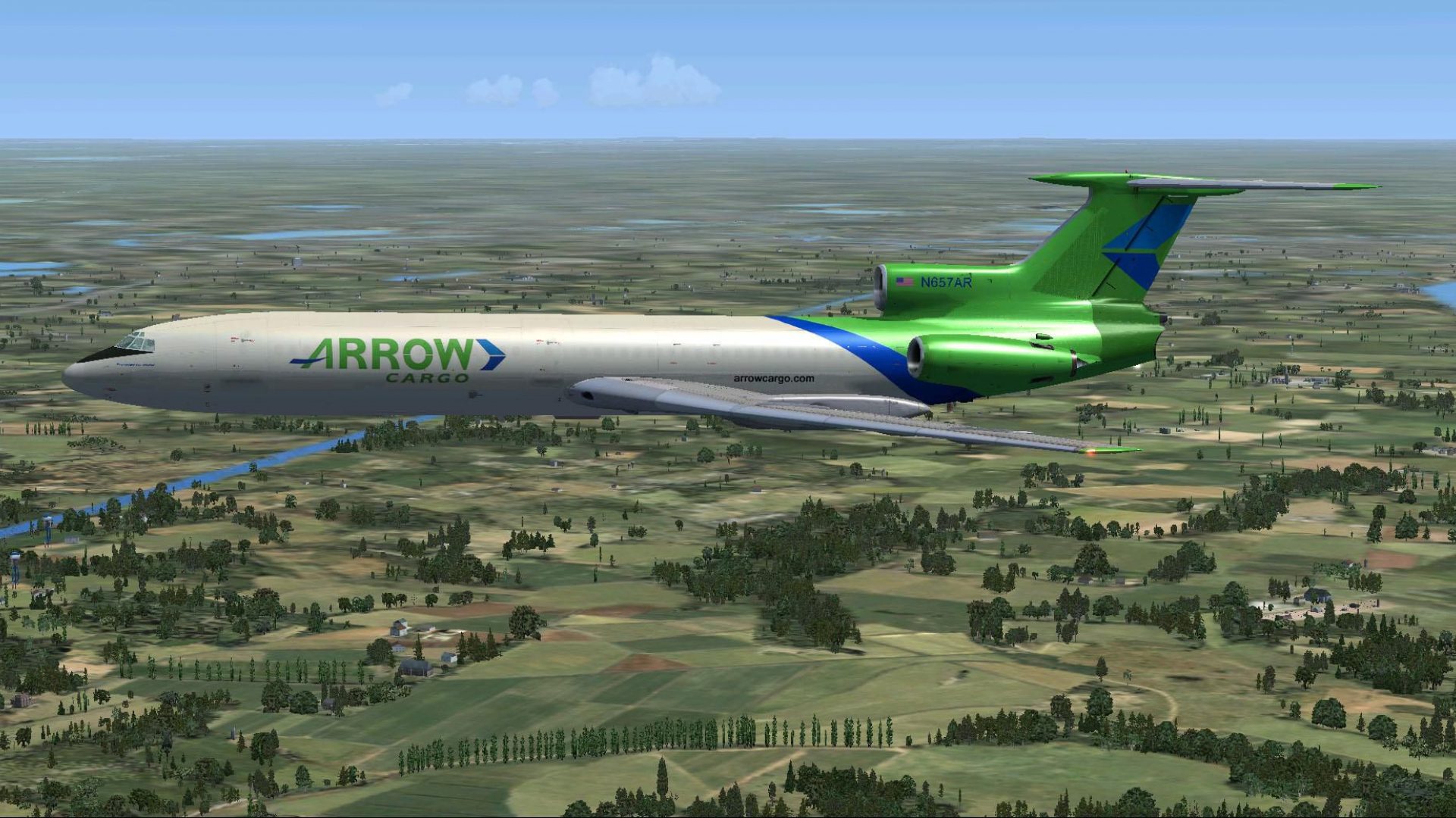 Arrow Cargo VA Tupolev Tu-154M N657AR for FSX