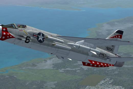 US Marines F-8E Crusader VMF (AW)-333 for FSX