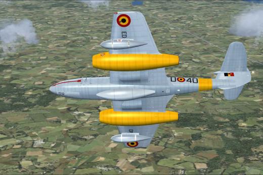 Belgian Gloster Meteor F4 for FSX