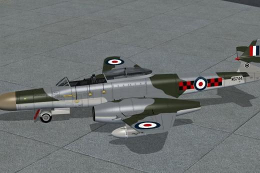 RAF Armstrong Whitworth Meteor NF14 'WS744 2.ANS' for FSX