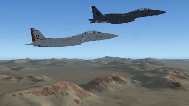 McDonnell-Douglas F-15E's of Railroad Valley for FSX