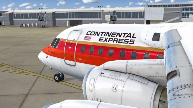 Continental Express BAe 146-200 for FSX