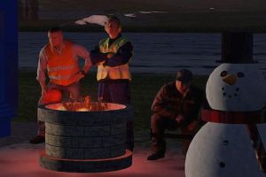 Animated Fire Pit for X-Plane