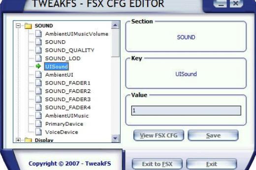 CFG Editor V1.01 for FSX