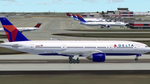 Delta Airlines Boeing 777-200 N701DN for FSX
