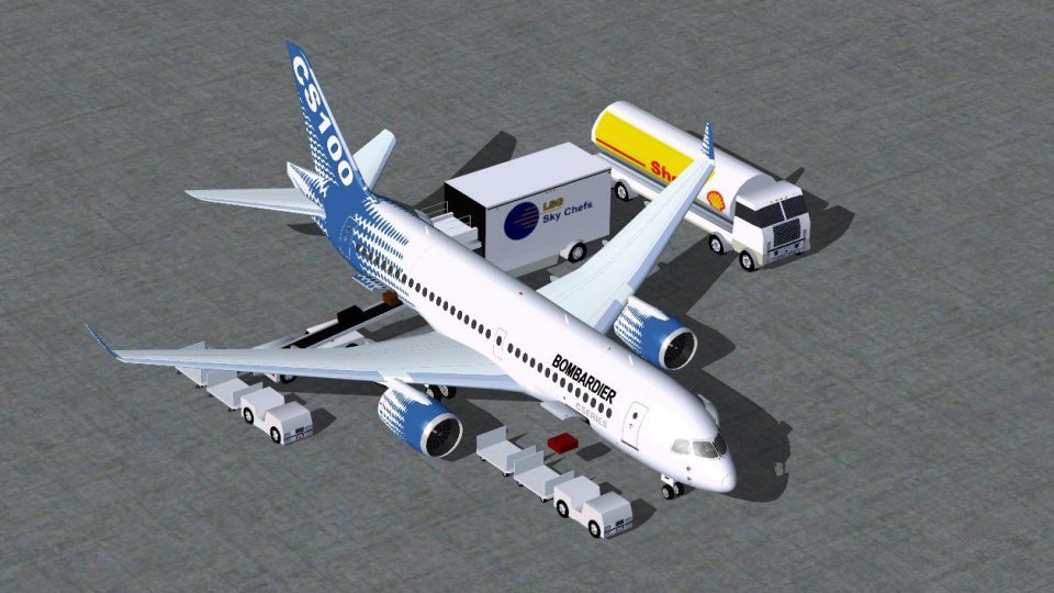 Bombardier House Colors CSeries CS100 for FSX