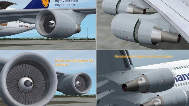 FS2002/FS2004 Boeing 747-430M Lufthansa D-ABTD Hamburg for FS2004