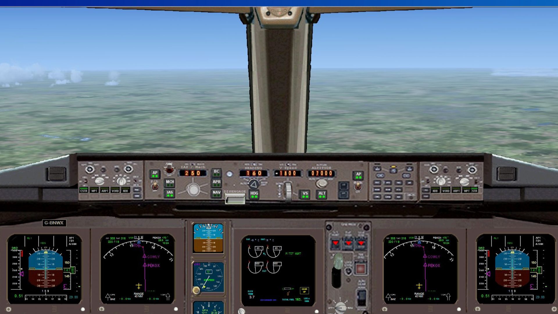 Boeing 767-400 Panel For Dual Monitors for FSX