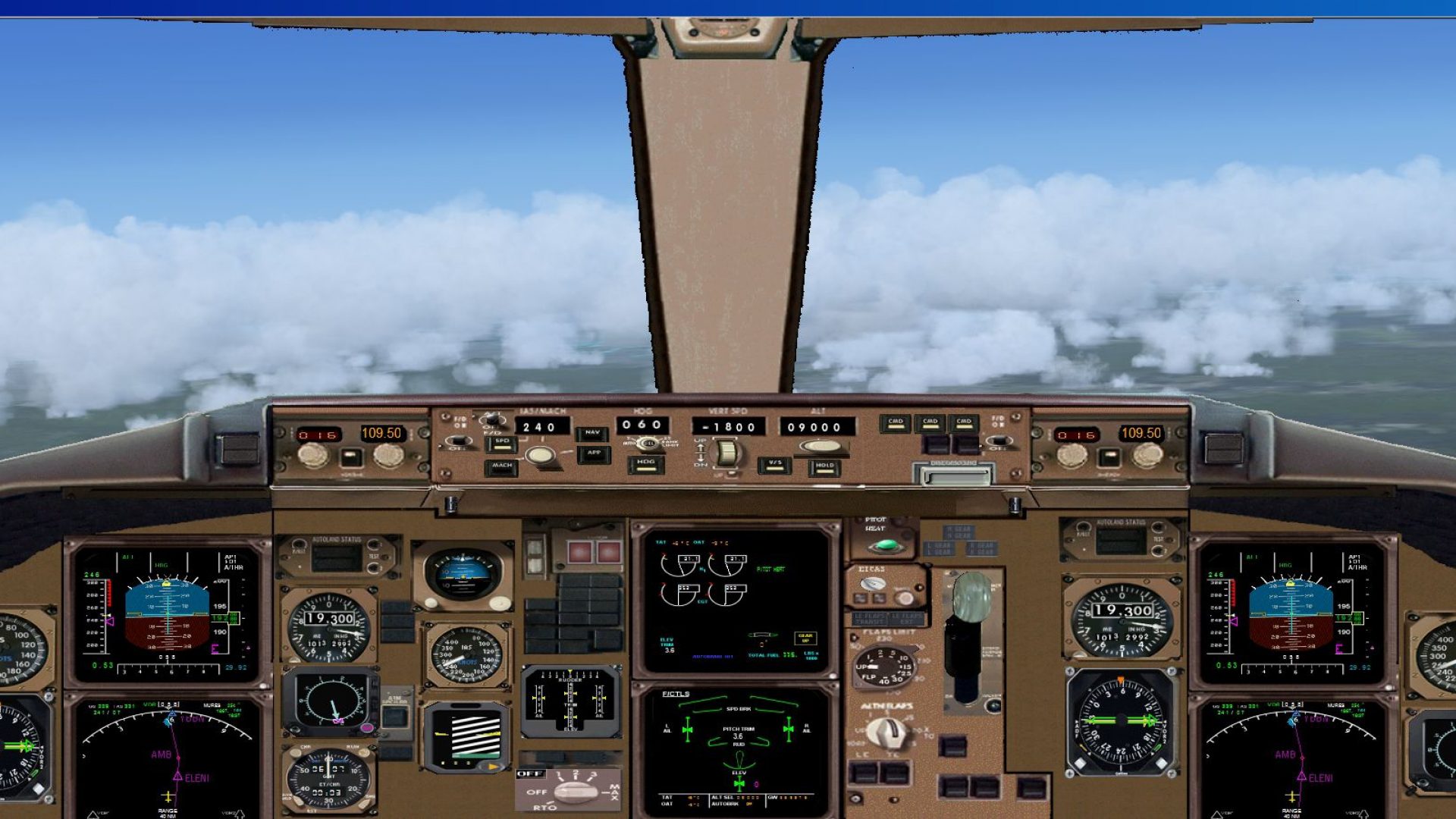 Boeing 767-300 Panel For Dual Monitors for FSX