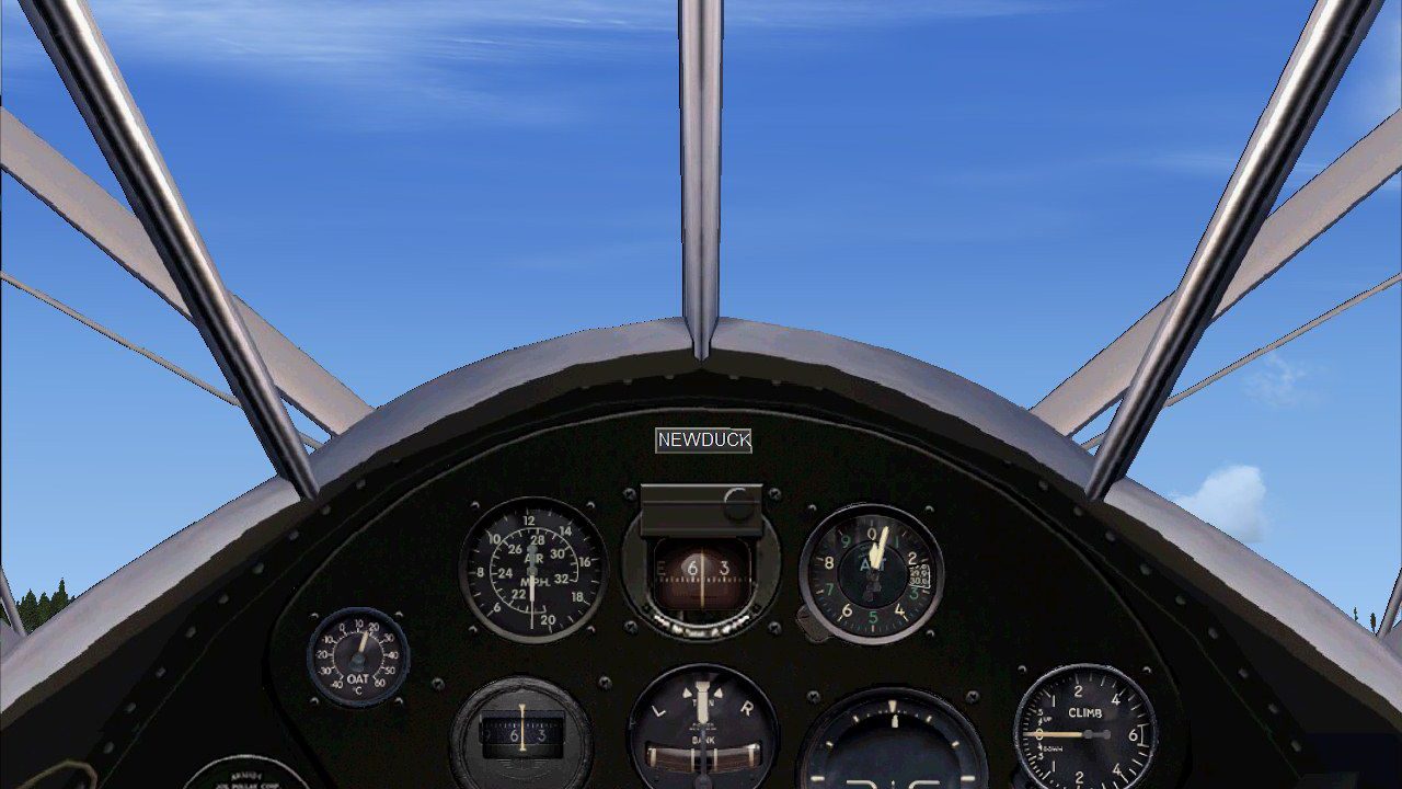 Grumman J2F Duck 2D Panel for FSX