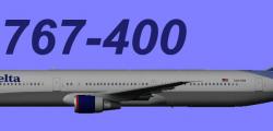FS2002-FS2004 Delta Airlines Boeing 767-400 (GE) New Colors for FS2004