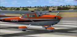 Orange Cessna Skyhawk 172 for FSX