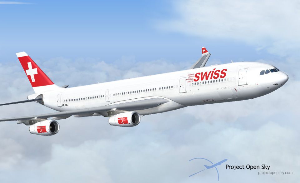 Swiss Airbus A340-313X HB-JMG for FS2004