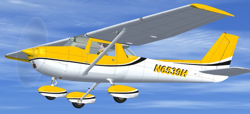 Yellow And White Cessna 152 for FSX