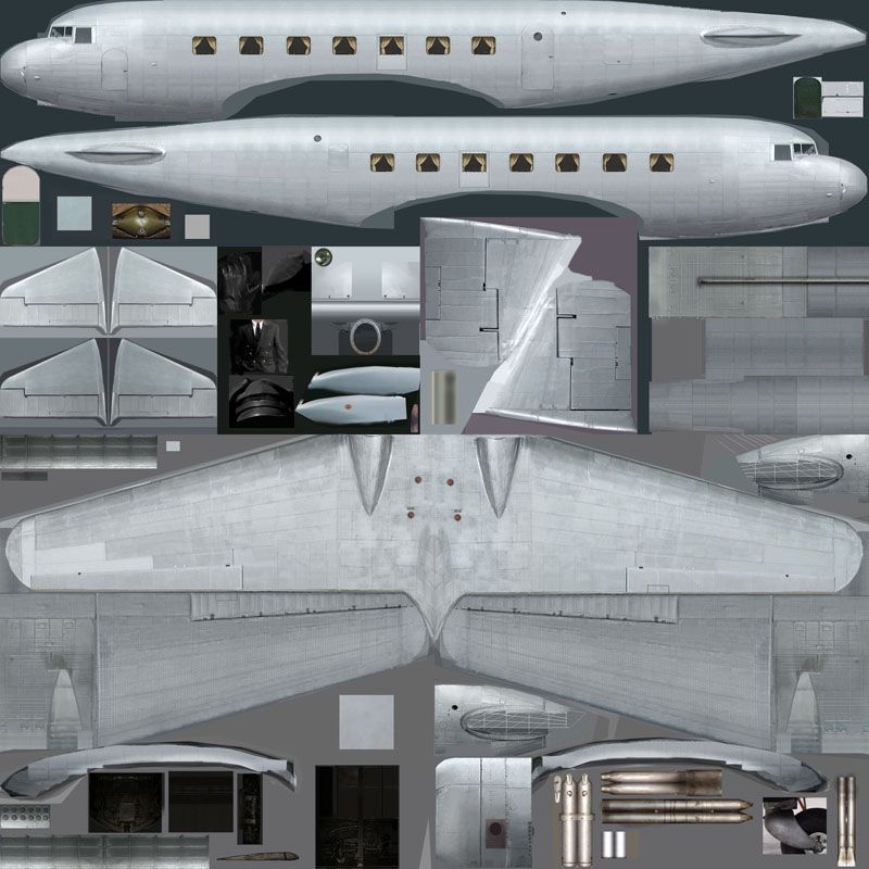 Douglas DC-2 Repaint Templates for FSX