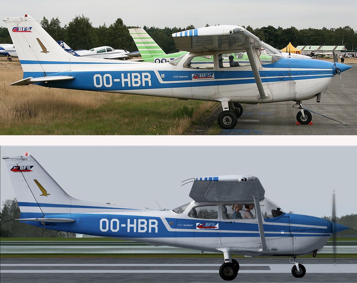 Cessna C172 Skyhawk OO-HBR for FSX