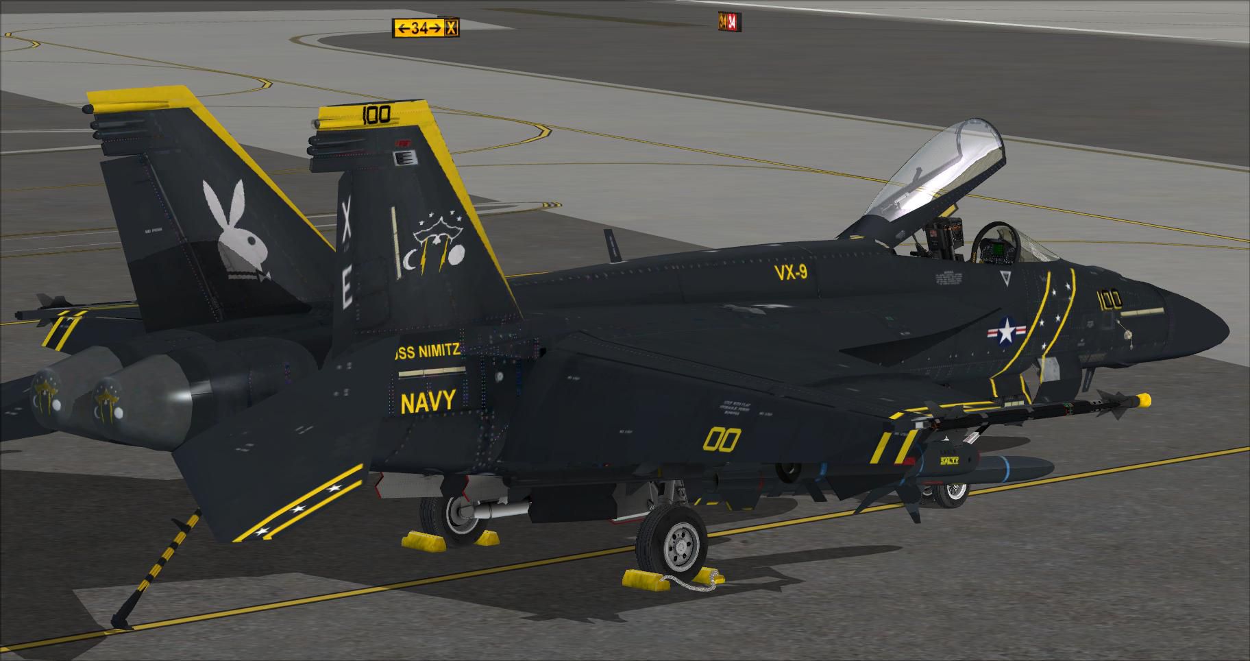 US Navy FA-18E VX-9 CO for FSX
