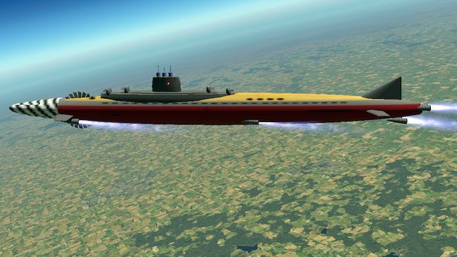 Atragon Flying Submarine Battleship for X-Plane 11