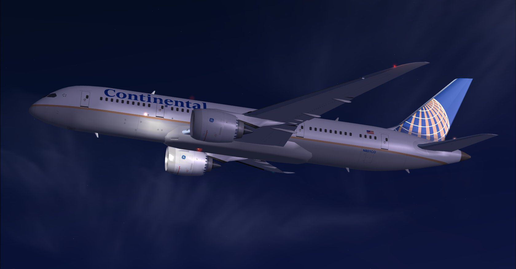 Continental Boeing 787-8 for FSX