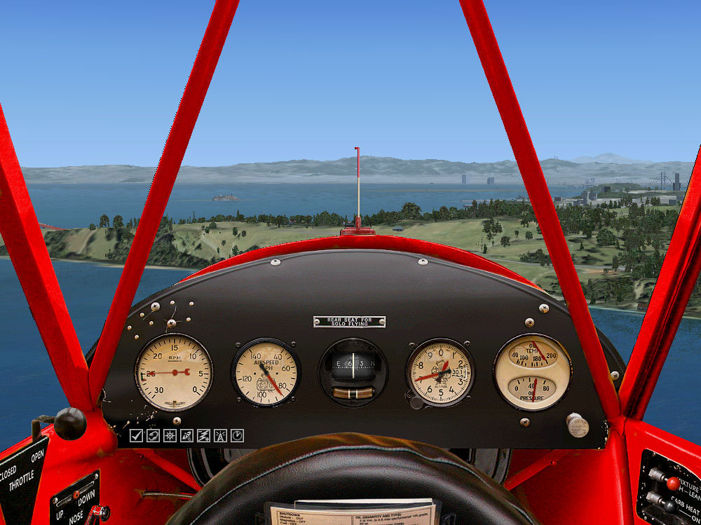 Red Piper Cub Panel for FSX